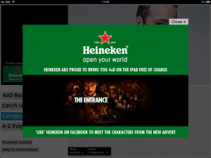Heineken teams up with 4oD Catch-up to launch on iPad | Talking Retail