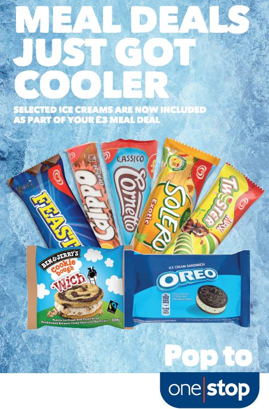 One Stop adds ice-cream option to lunchtime meal deals | Talking Retail One Stop adds ice-cream option to lunchtime meal deals | Talking Retail