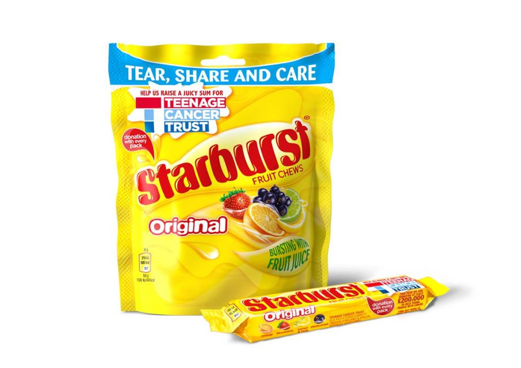 Starburst promotional packs raise money for Teenage Cancer Trust ...