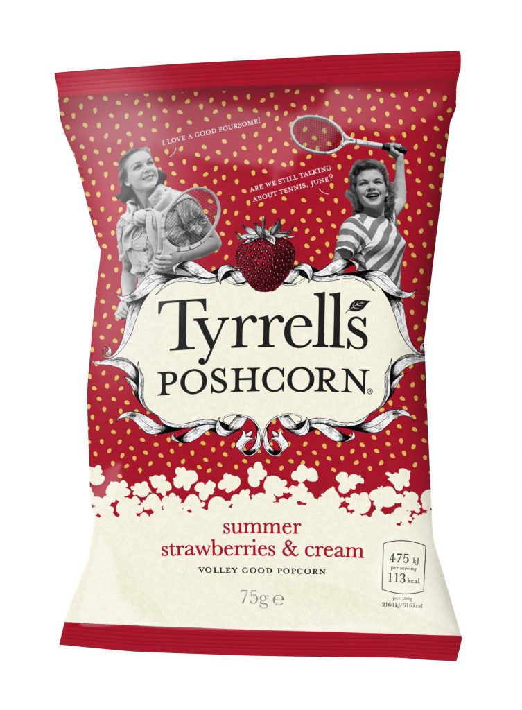 Tyrrells launches limited edition Strawberries & Cream Poshcorn ...
