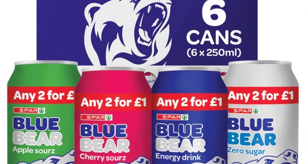 Spar re-launches Blue Bear energy range