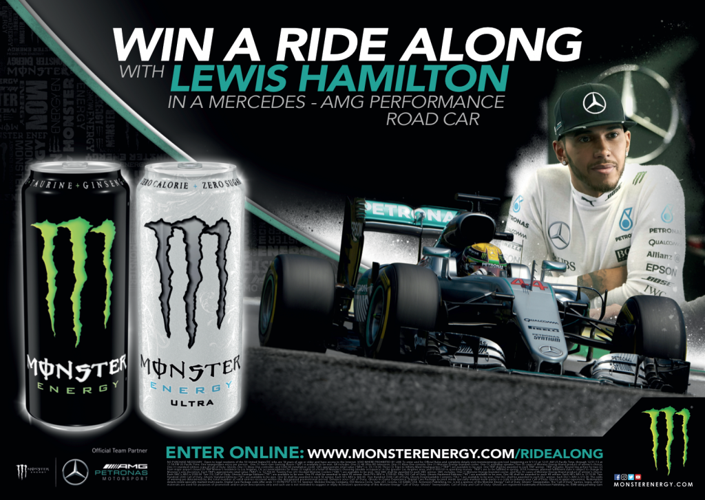 Monster links up with Lewis Hamilton for new energy drink variant ...