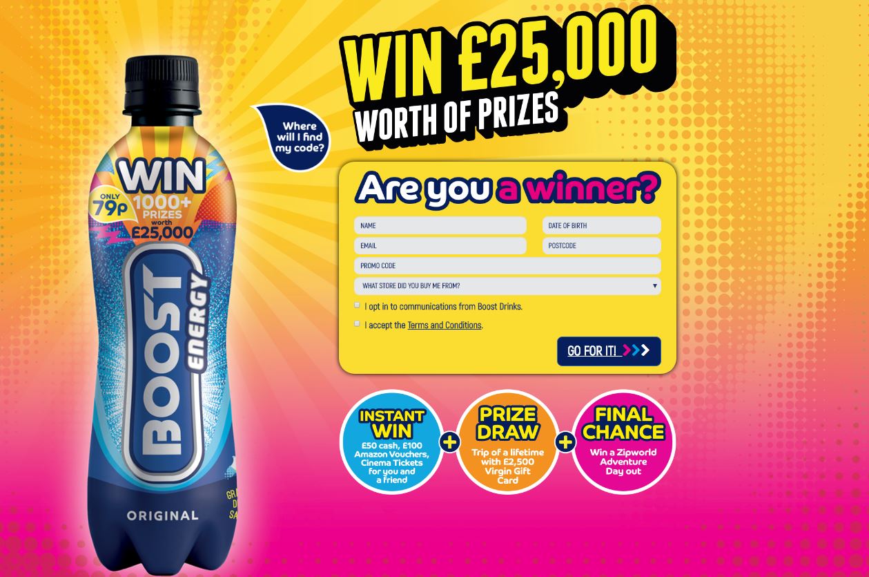 Boost launches ‘Release the Boost’ on-pack promotion | Talking Retail