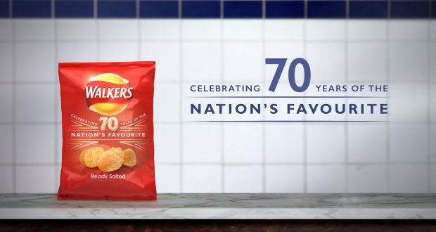 Walkers 70th anniversary crisps supported by TV campaign