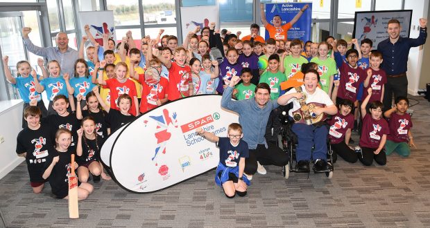 James Hall helps launch Lancashire School Games James Hall helps launch Lancashire School Games