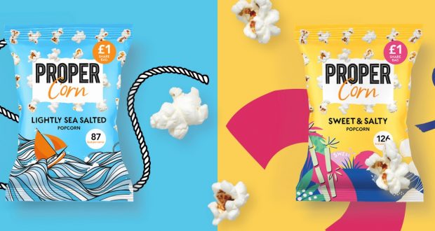 Propercorn adds price-marked packs to popcorn range