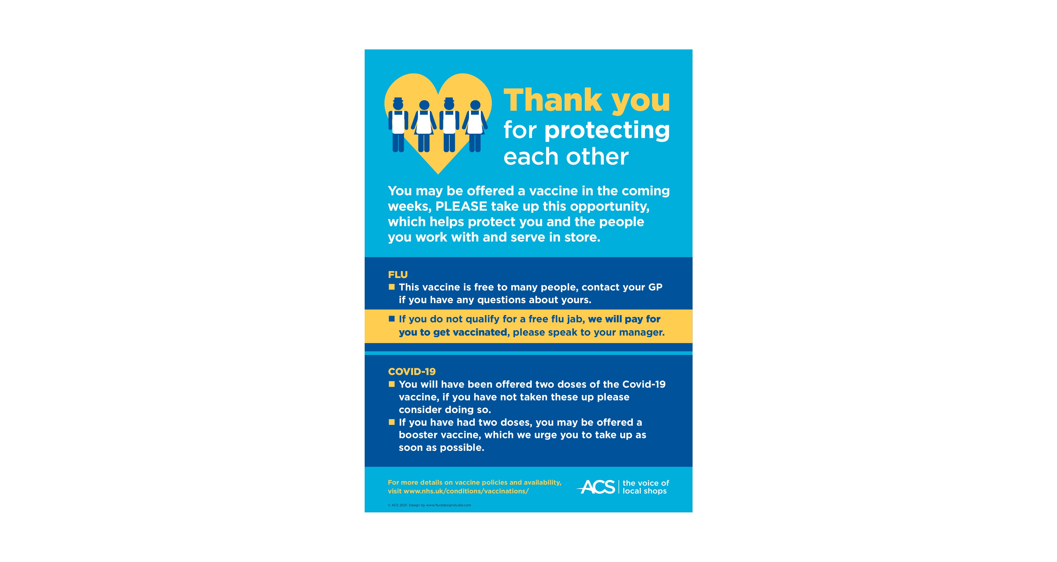 Vaccine posters available for retailers from ACS | Talking Retail