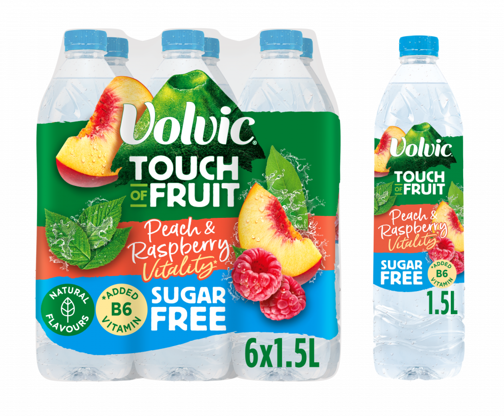 Volvic Touch of Fruit adds Peach & Raspberry flavour | Talking Retail