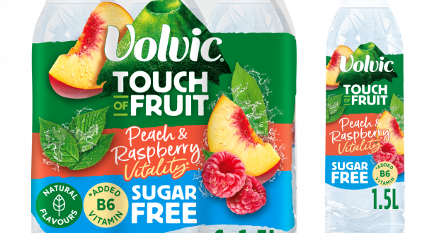 Volvic Touch of Fruit adds Peach & Raspberry flavour