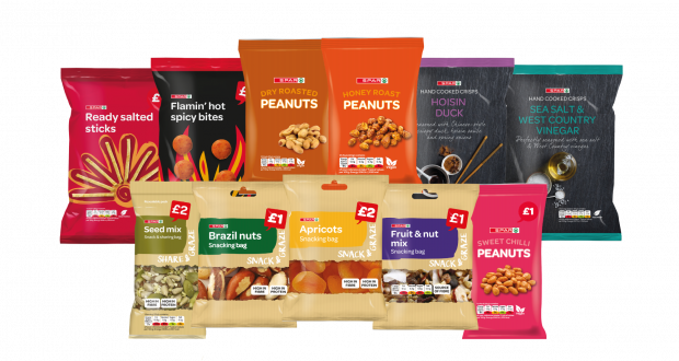 Spar revamps its own-label range of crisps and nuts