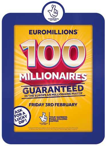 National Lottery Retailers In Line For Bumper Sales On Friday Says Camelot