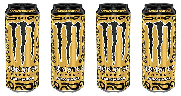 Monster Energy celebrates Lando Norris win with limited-edition gold ...